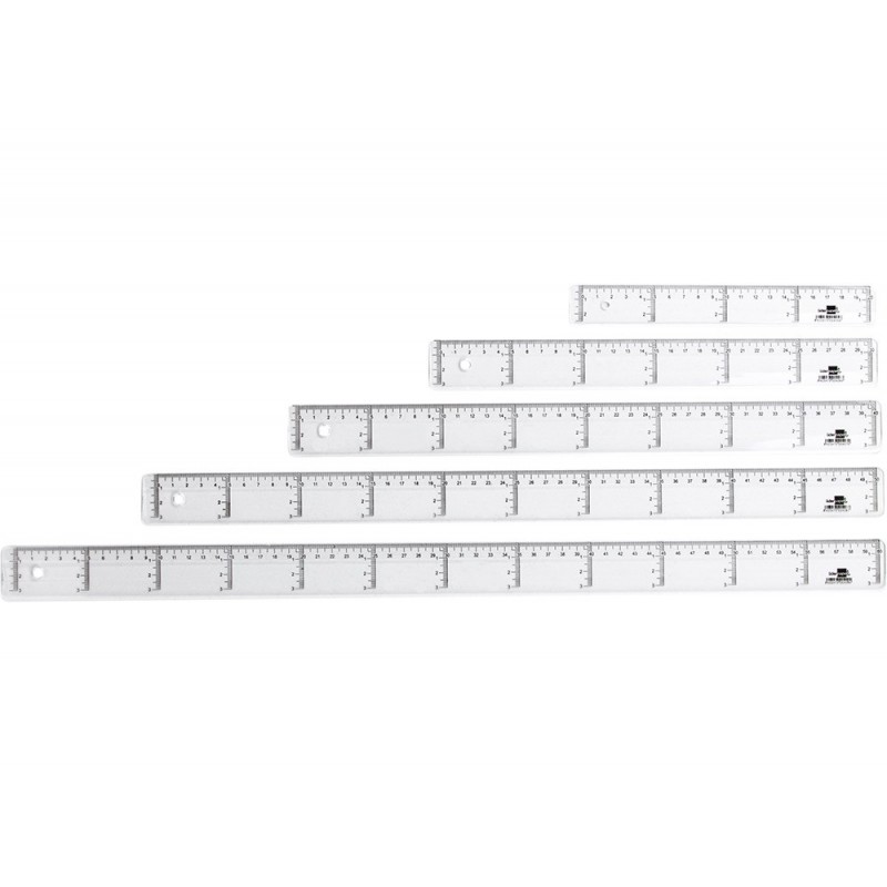 Règle liderpapel graduation verticale horizontale 20cm bord biseauté ...